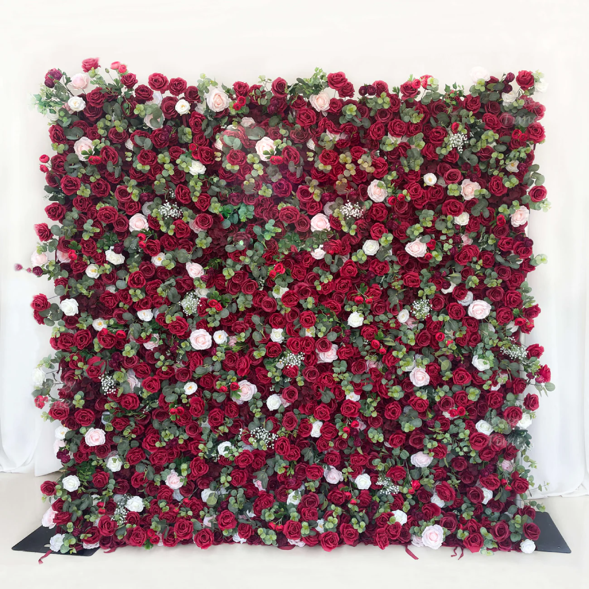 3D Flower Wall - Romantic Red Rose Floral Wall Backdrop – Wedding ...